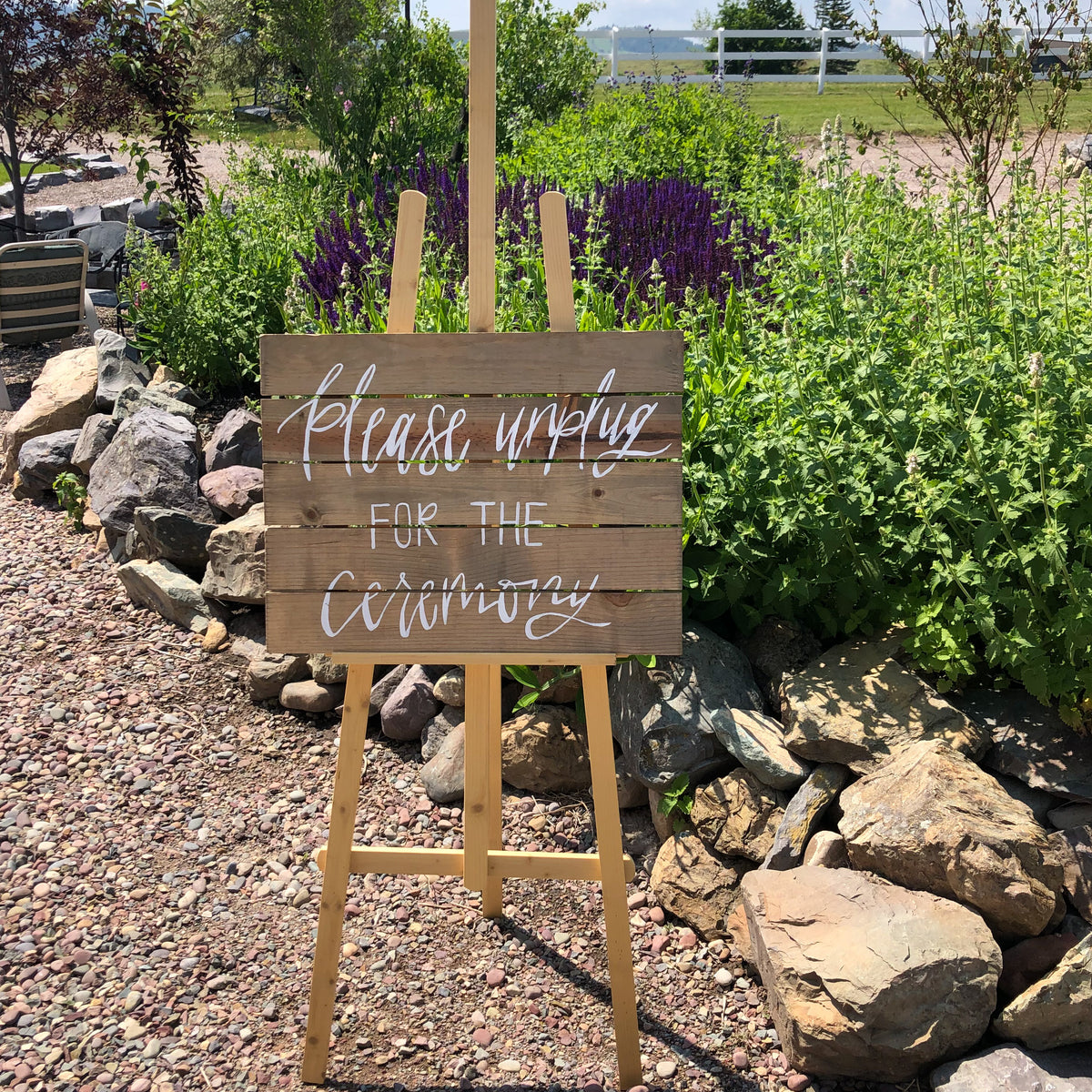 Please Unplug for the Ceremony Sign – Rugged Horizon